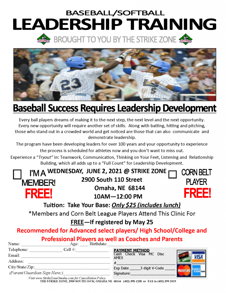 Leadership Training | Strike Zone Academy - 30 Years Omaha's Baseball ...